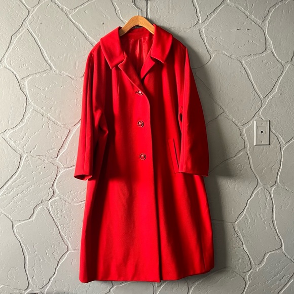 Jackets & Coats | Vintage Red Long Jacket | Poshmark